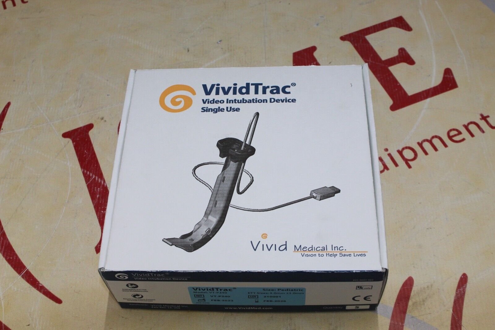 Box Of 5 VividTrac VT-P240 Video Intubation Device – JS Medical Equipment