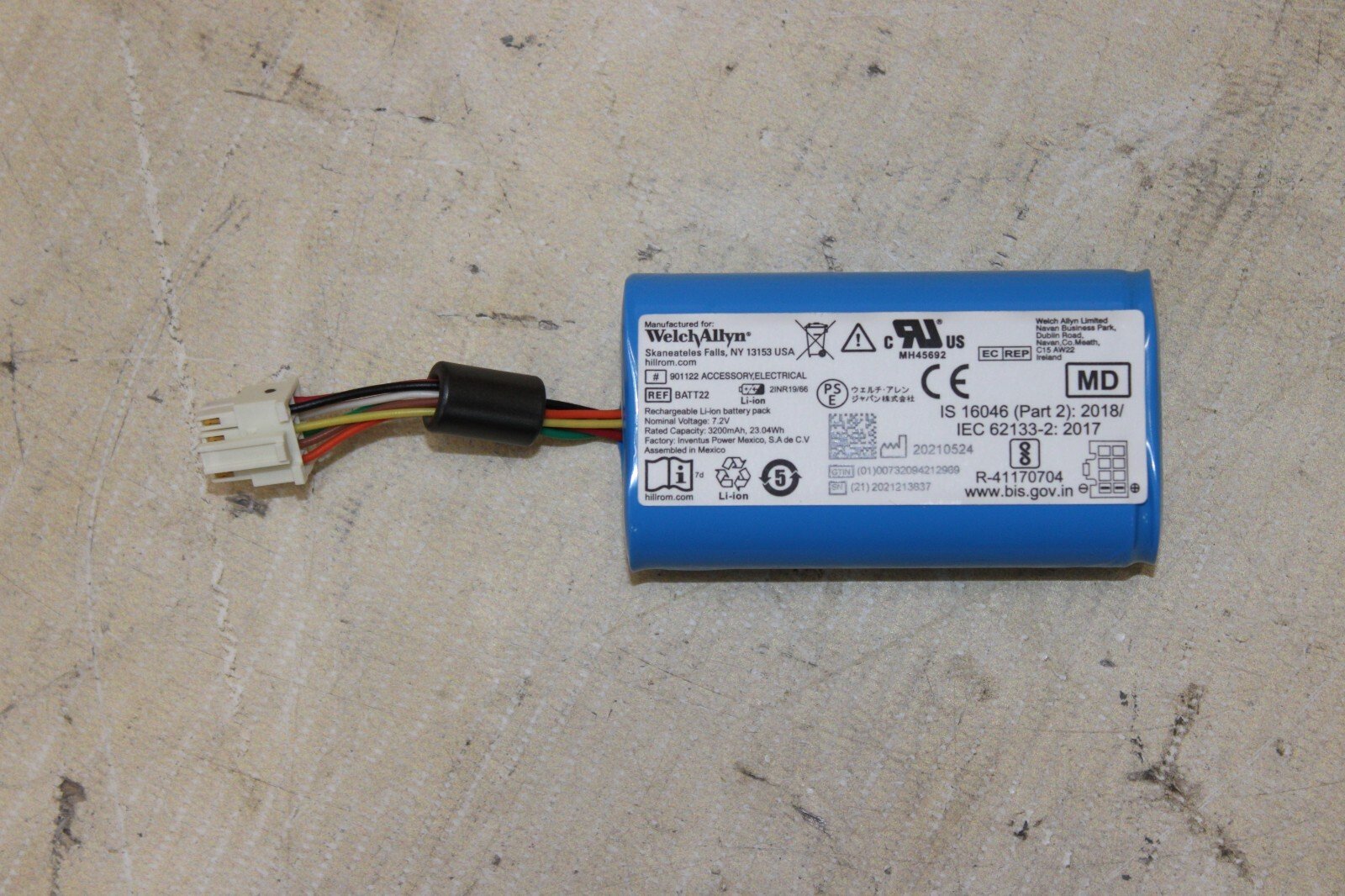 Welch allyn BATT22 3200 mAh Lithium-Ion Battery – JS Medical Equipment