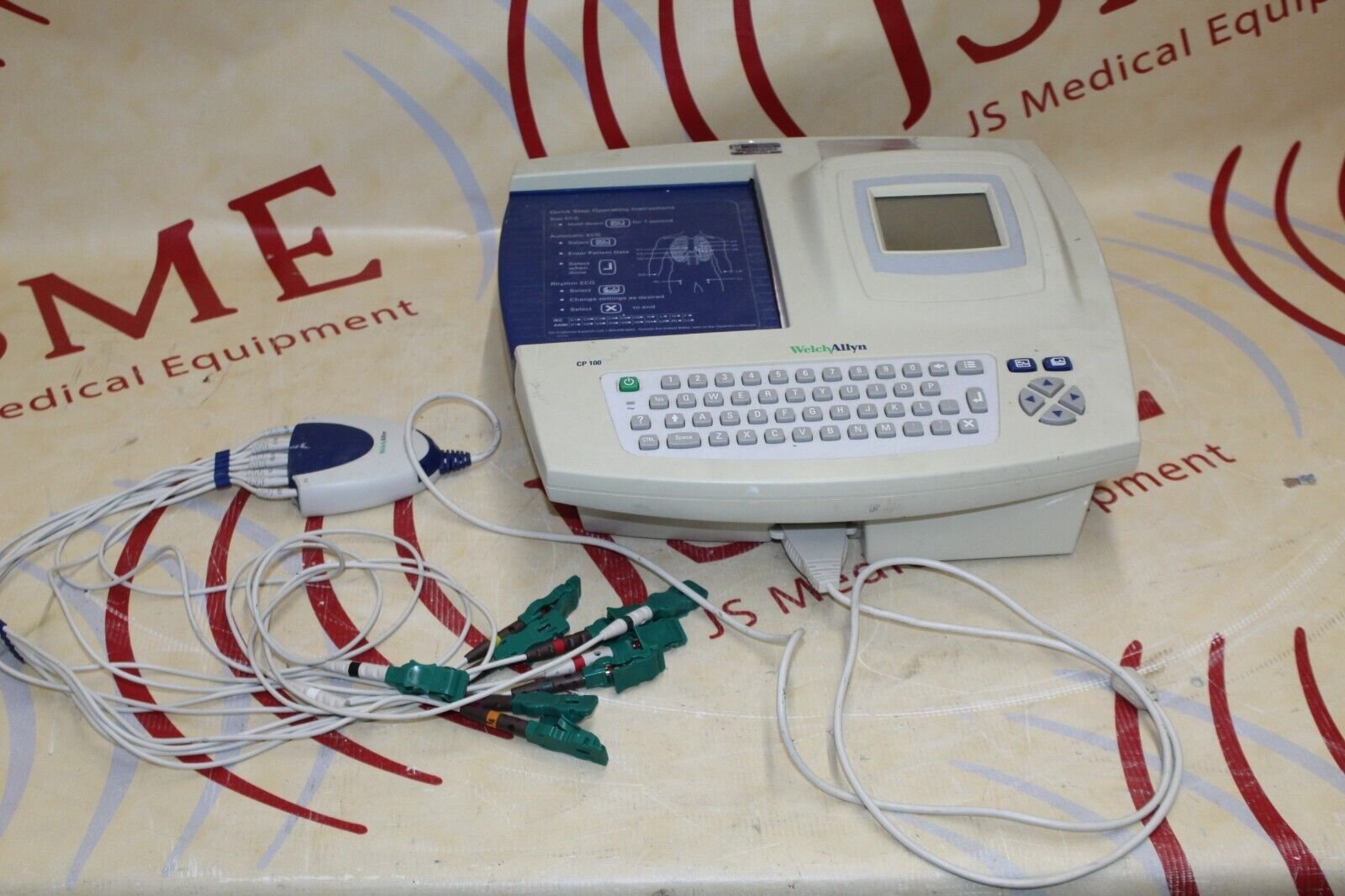 Welch Allyn CP100 Resting Interpretive EKG w/Patient Cable 400293 Inte ...