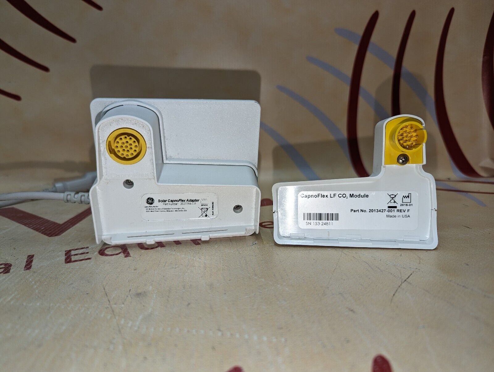 GE CapnoFlex LF CO2 Module 2013427-001 w/Solar Capno Flex Adapter 2027 ...